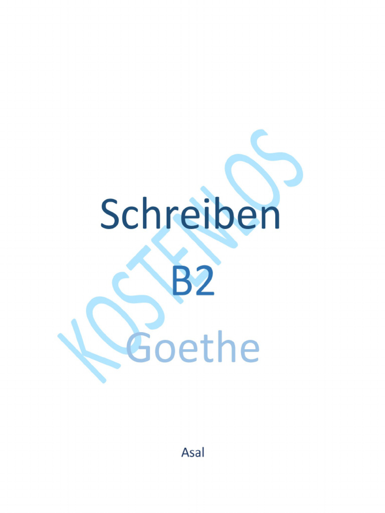 Schreiben B2 Goethe 2 | PDF