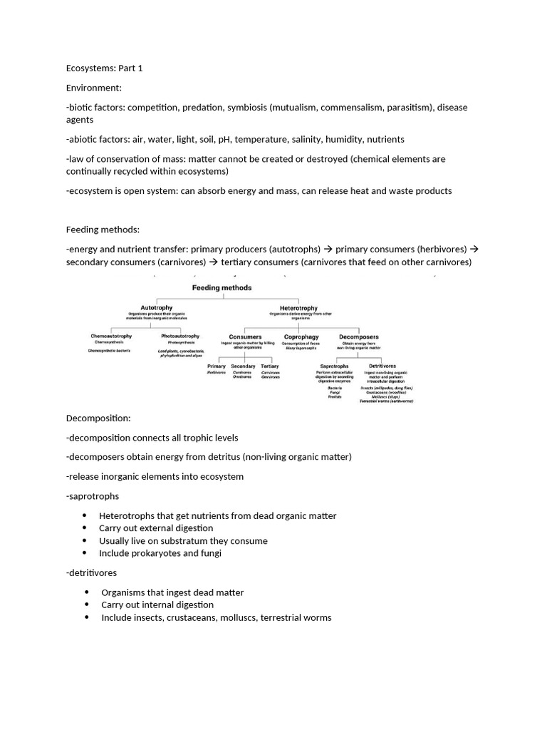 Ecosystems Part 1 | PDF