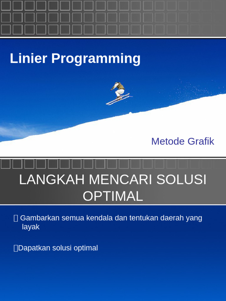 3. Linier Programming Metode Grafik ok | PDF