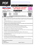 NSEJS Tests Pattern - 2025-26 | PDF