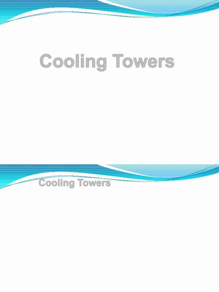 Cooling Tower | PDF | Heat Transfer | Heat