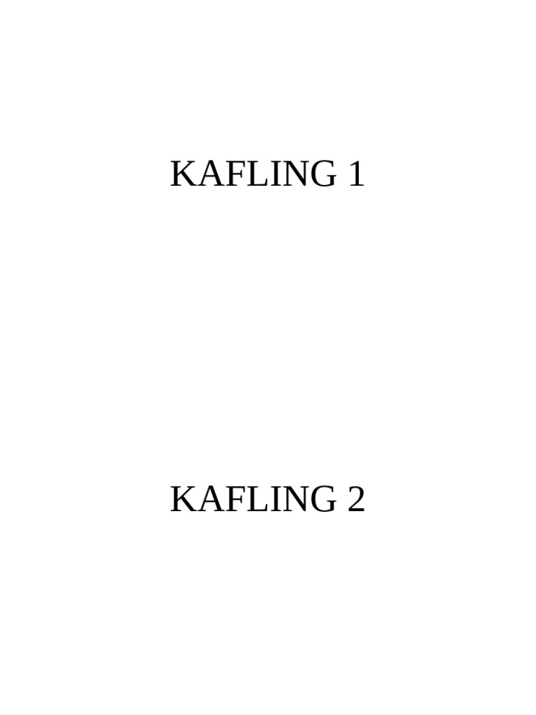 KAFLING PERCABA | PDF