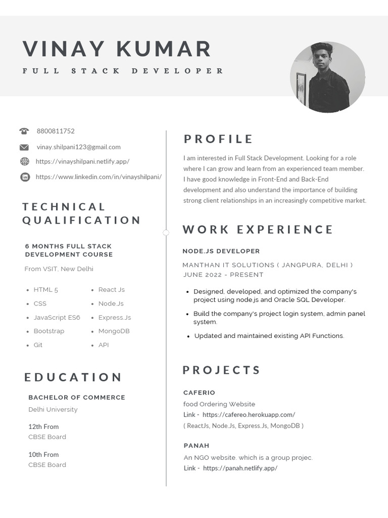 Vinay Kumar: Profile | PDF