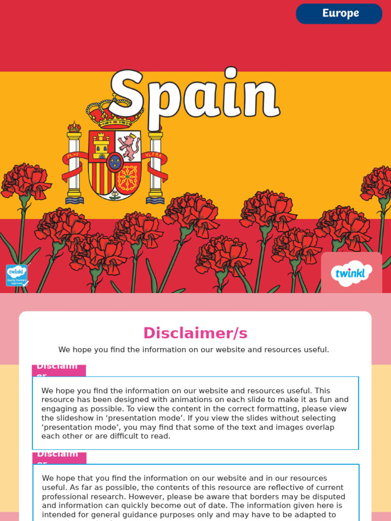 T G 334 Ks1 Spain Information Powerpoint Ver 6 | PDF | Spain