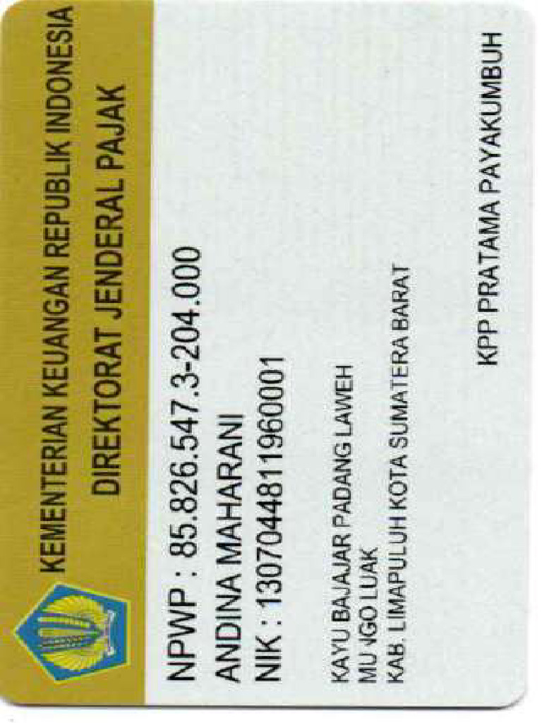 NPWP Compressed | PDF