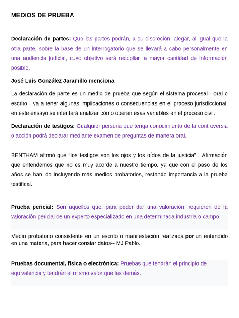 Medios de Prueba Dytm | PDF
