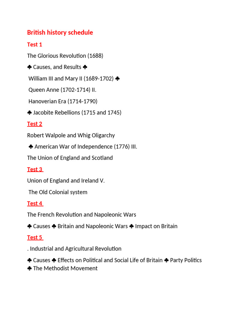 British History Timeline and Key Events | PDF