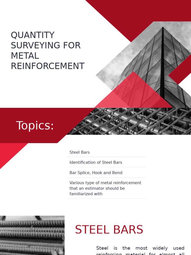 Quantity Surveying For Metal Reinforcement Stu | PDF | Beam (Structure ...