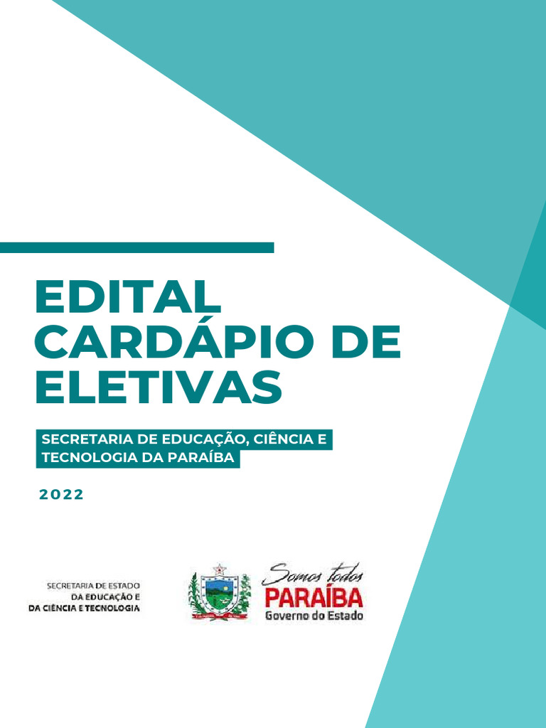 EDITAL Cardápio de Eletivas | PDF | Escolas | Interdisciplinaridade