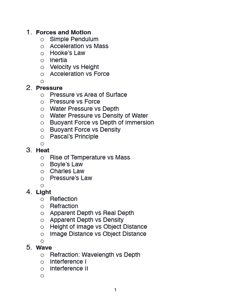All Experiments Physics, Chemistry F4 | PDF | Pressure | Force