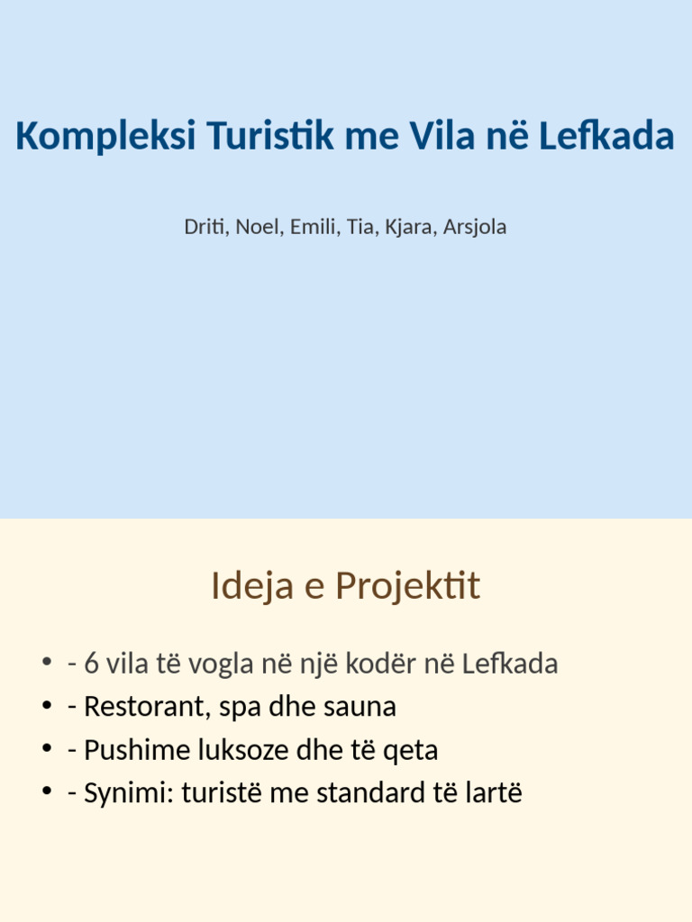 Prezantimi Kompleksi Lefkada Final | PDF