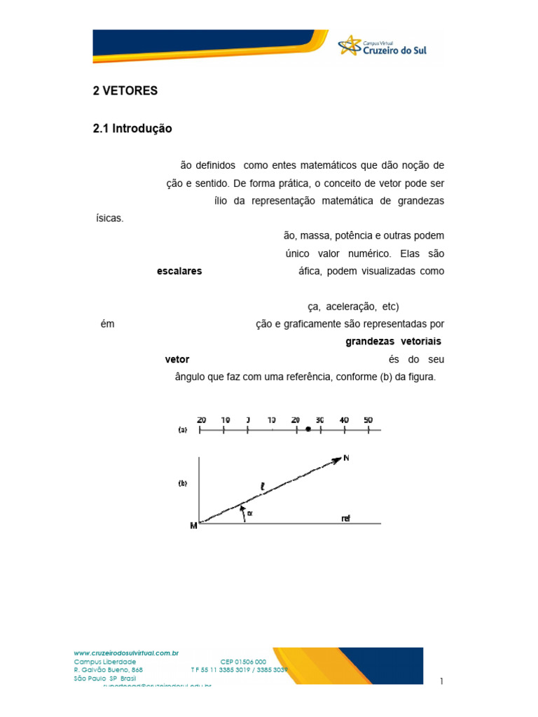 Vetores%20e%20For%c3 | PDF | Vetor euclidiano | Espaço vetorial
