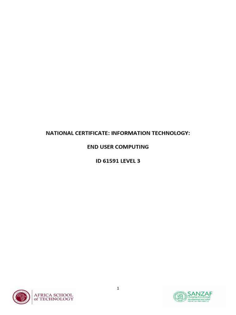 EUC ePOE | PDF | Spreadsheet | Educational Assessment