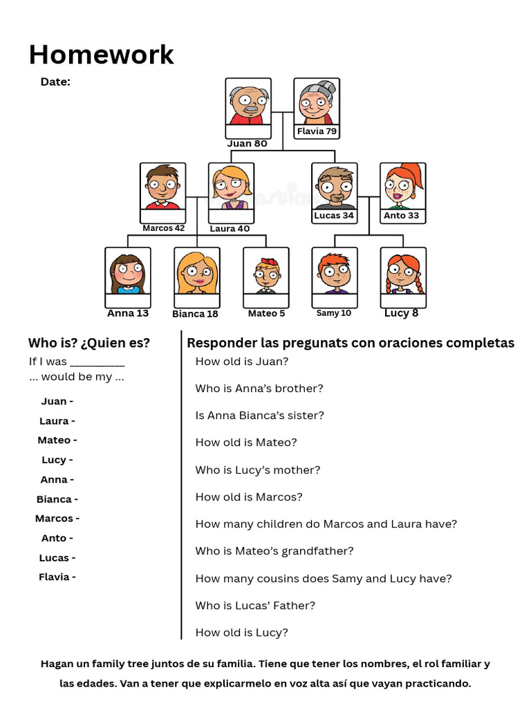 Family Tree Homework Assignment | PDF