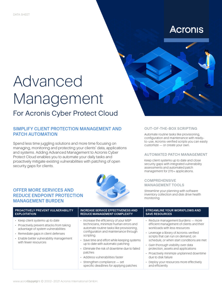 Data Sheet Acronis Cyber Protect Cloud Advanced Management En Us