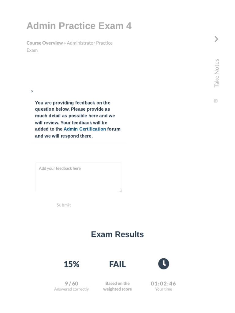 Salesforce Admin Practice Exam Results | PDF | Password | Page Layout