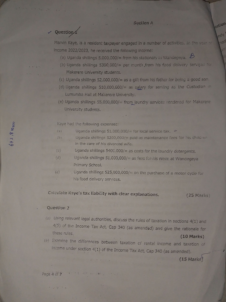 Tax Past Papers | PDF