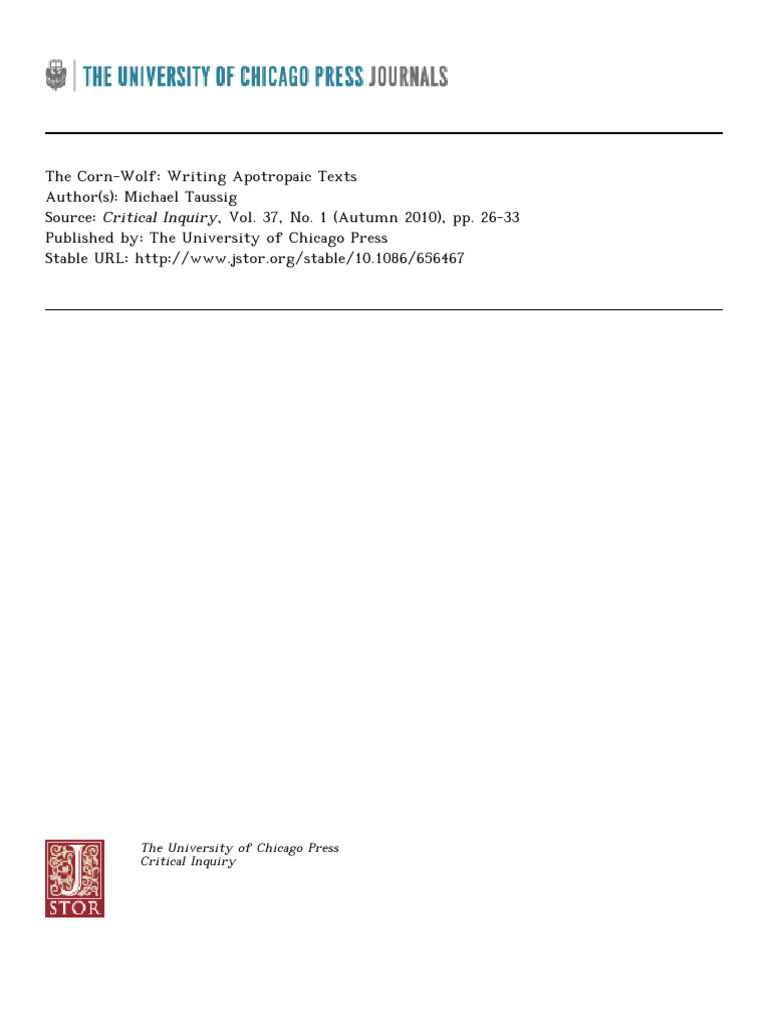 Corn-Wolf: Apotropaic Writing Insights | PDF