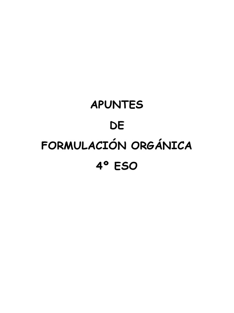 Apuntes Mios Tema 3º Formulación Orgánica | PDF