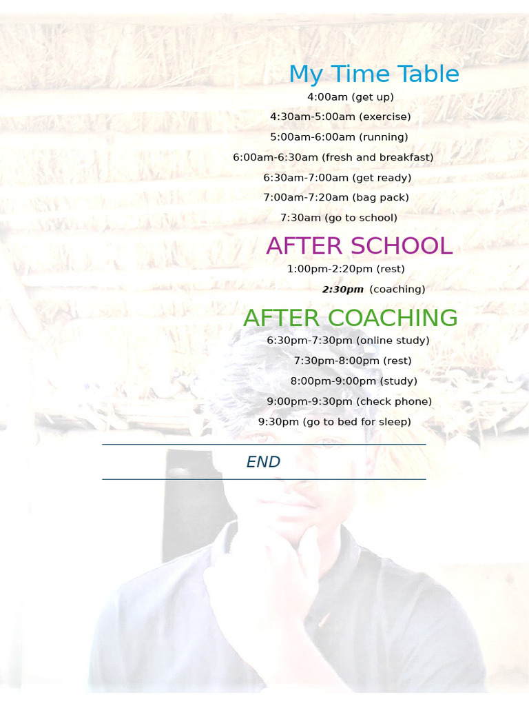 My Time Table | PDF