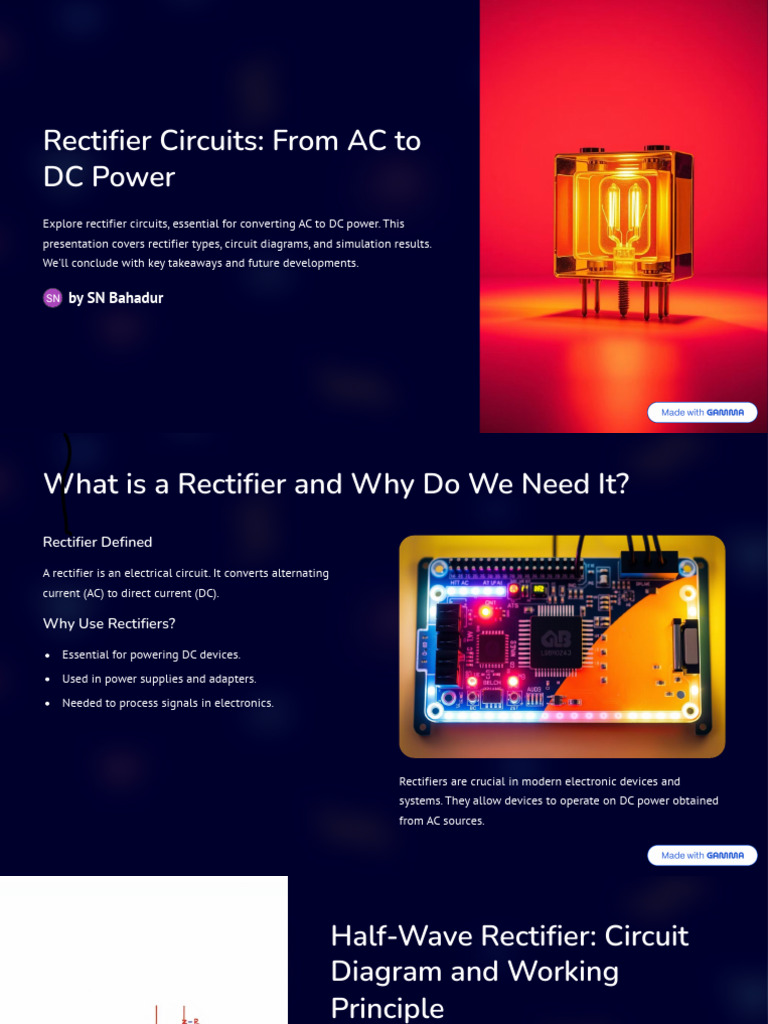 Rectifier-Circuits-From-AC-to-DC-Power_edited | PDF | Rectifier | Direct Current