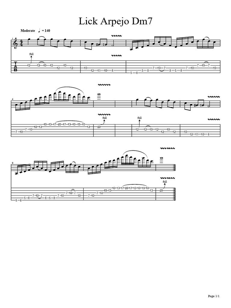 Lick Arpejo Dm7 | PDF