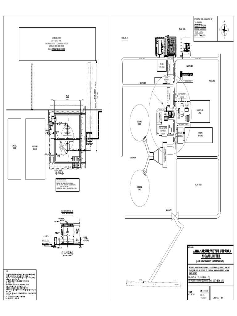 CCOE - Site Plan For Aux. Boiler Day Oil Tank | PDF | Machines | Home ...