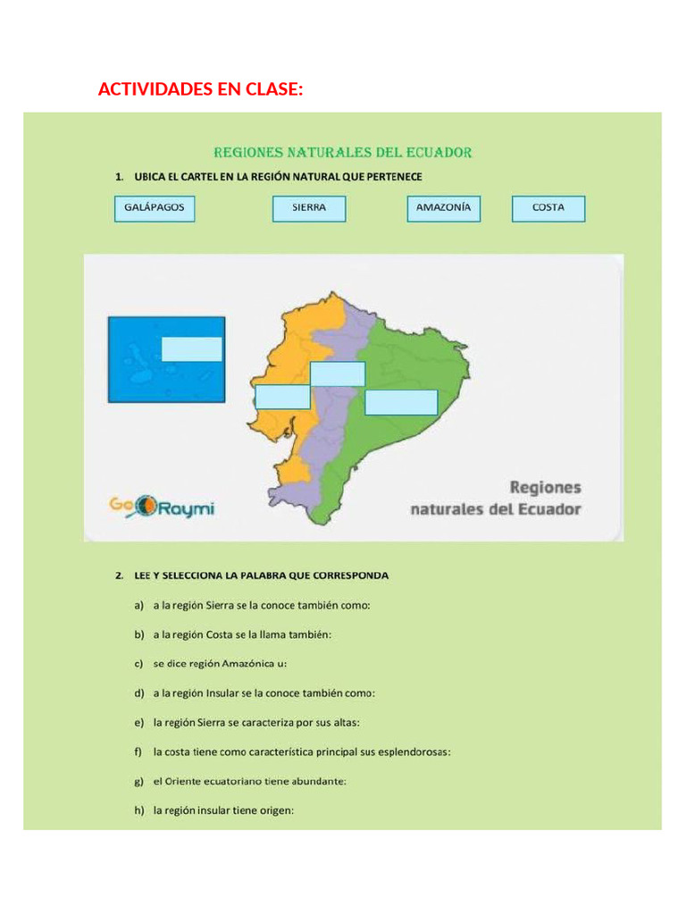 Actividades - 11 Nov - Estudios Sociales | PDF