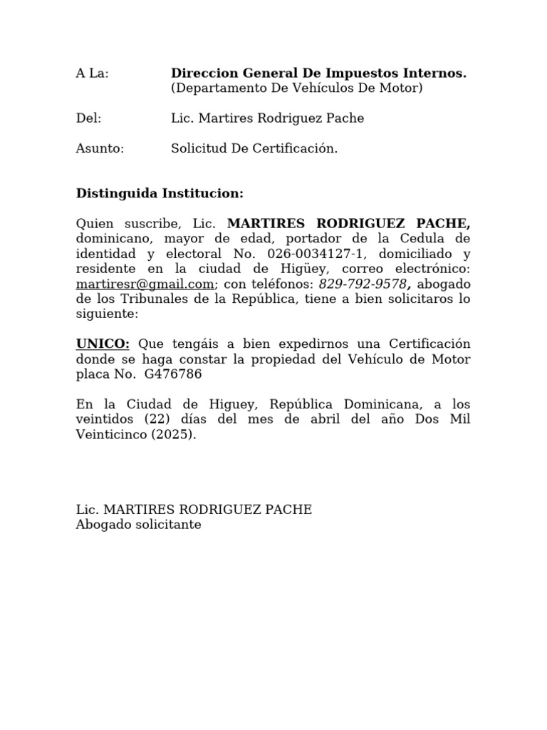 Certificacion Dgii | PDF