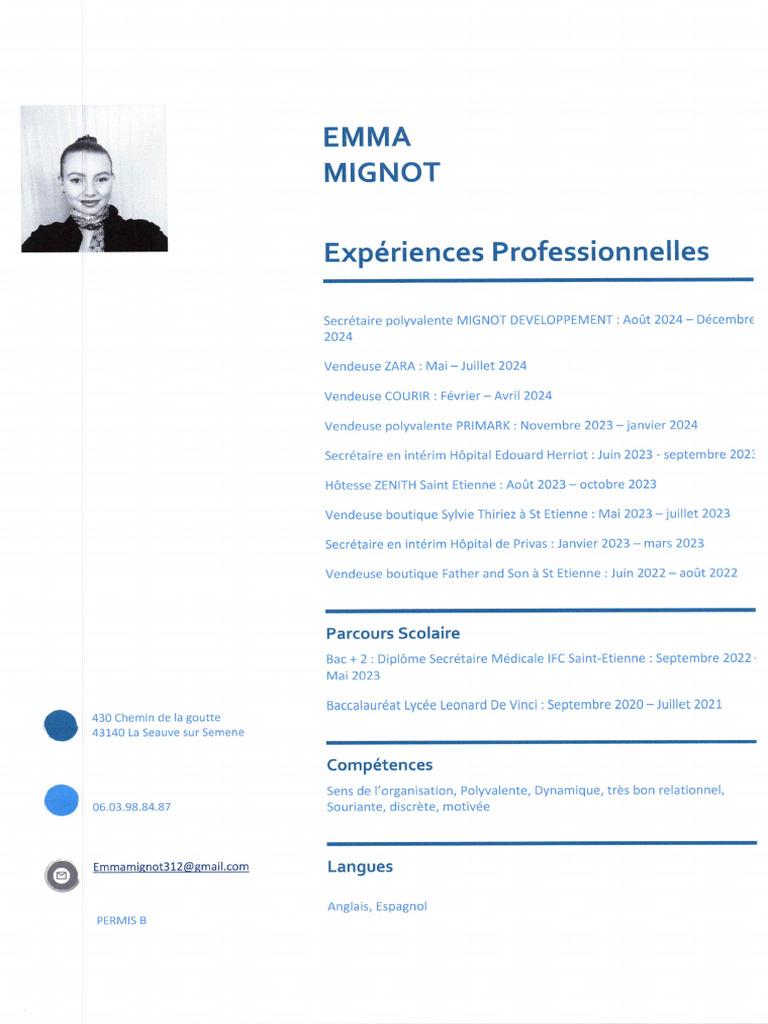 CV Emma Vente | PDF