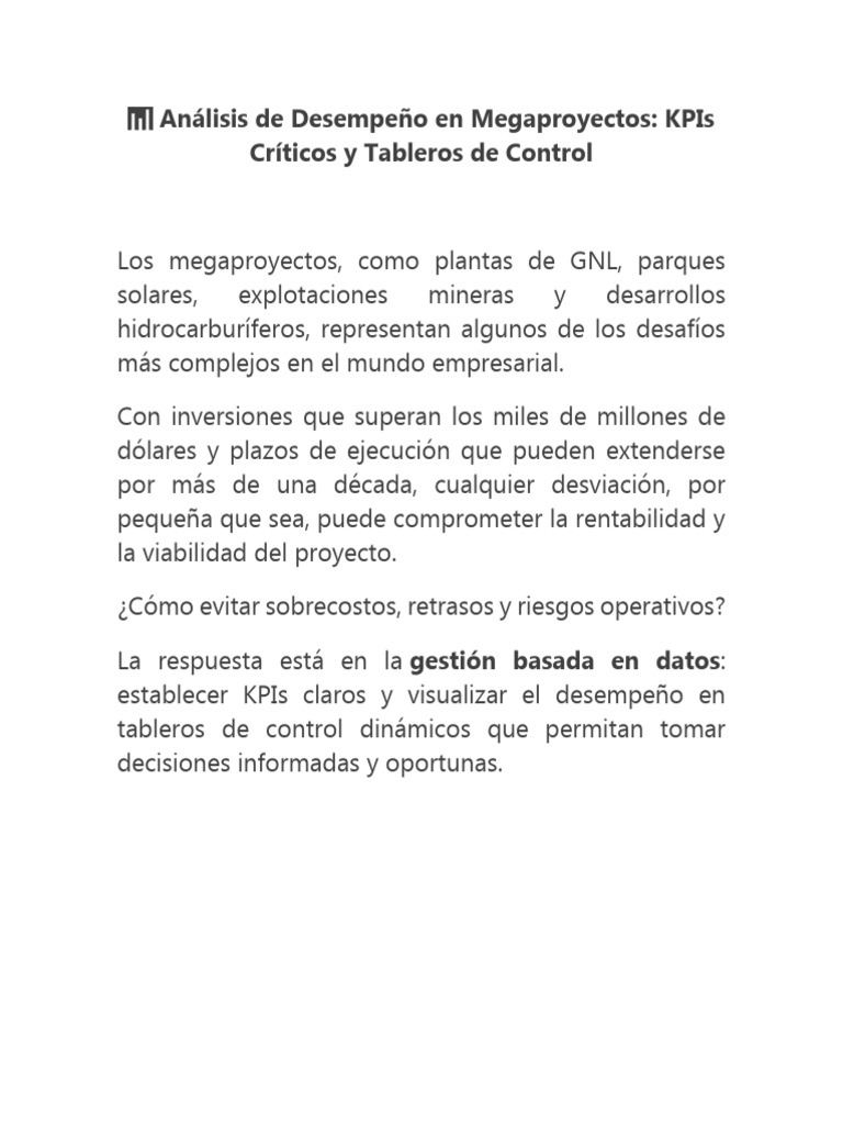 ? Análisis de Desempeño en Megaproyectos | PDF | Presupuesto | Economias