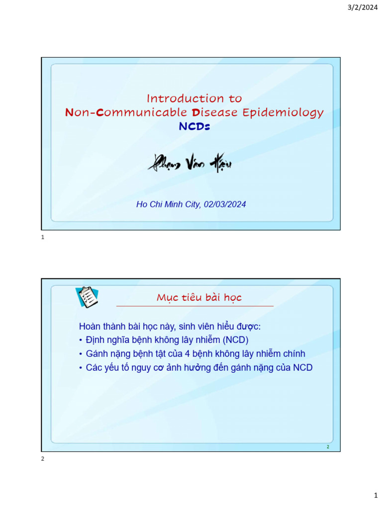 04 NCD Epidemiology V | PDF
