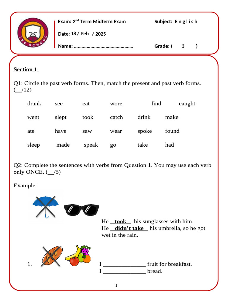 english midterm 2nd sem. | PDF