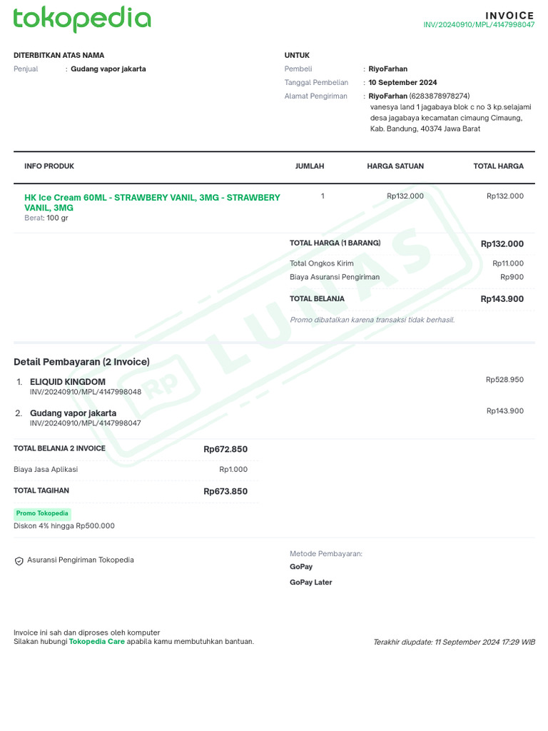 Invoice 4147998047 | PDF