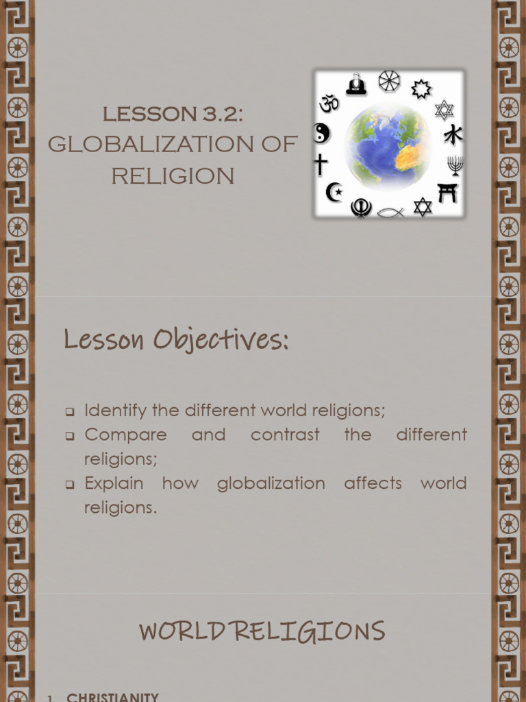 Lesson 3.2 Globalization of Religion | PDF | Salvation | Tao