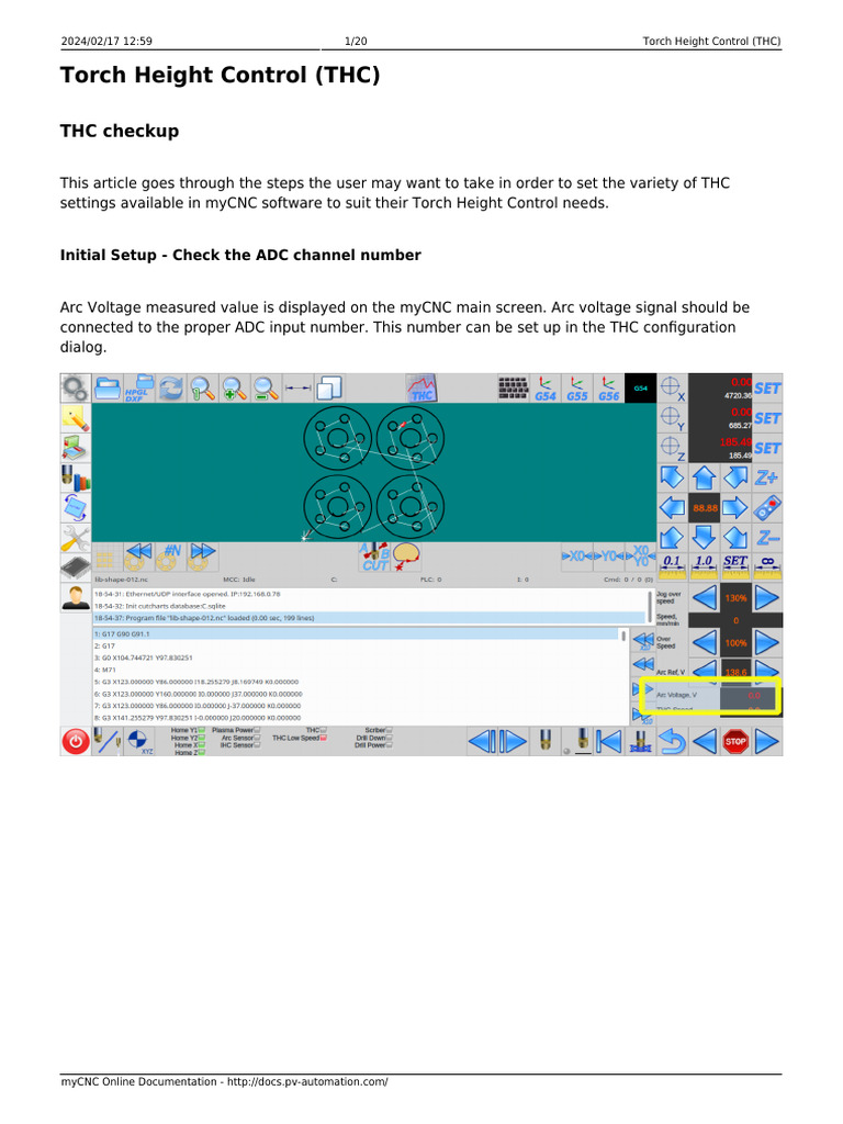 Torch Height Control Thc | PDF | Analog To Digital Converter | Electrical Engineering