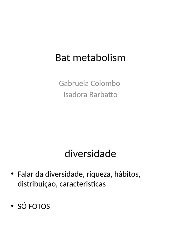 Bat Metabolism | PDF
