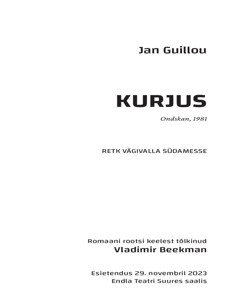 Endla Kurjus Kavasisu Kodulehele | PDF