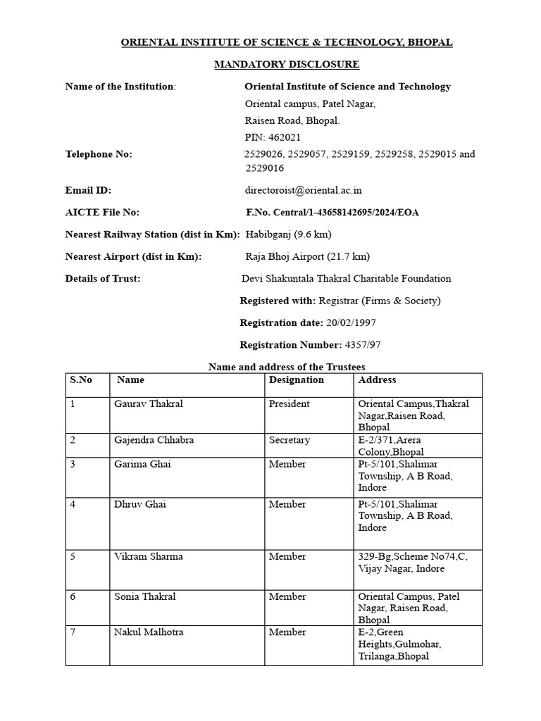Mandatory Disclosure Completed Oist | PDF | Computing