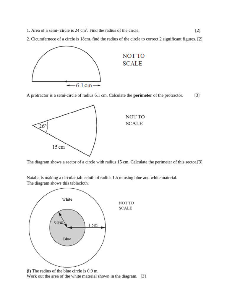 Area Perimeter past paper | PDF