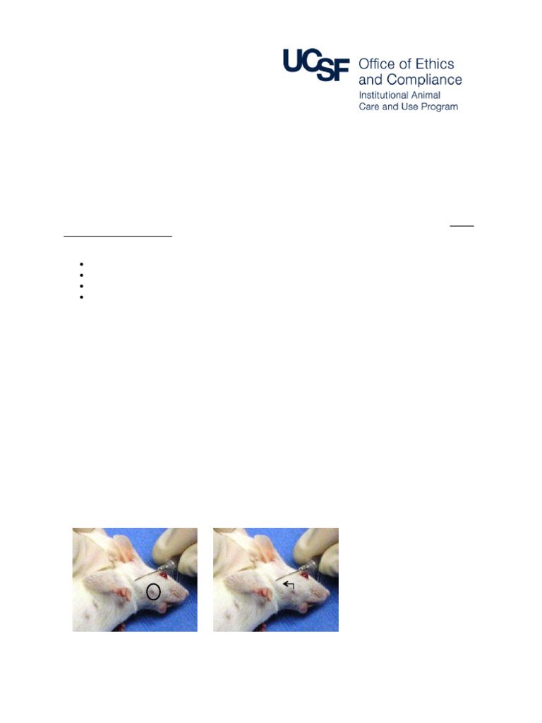 Submandibular Blood Collection in Mice: IACUC Standard Procedure Effective Date: May 2016 | PDF