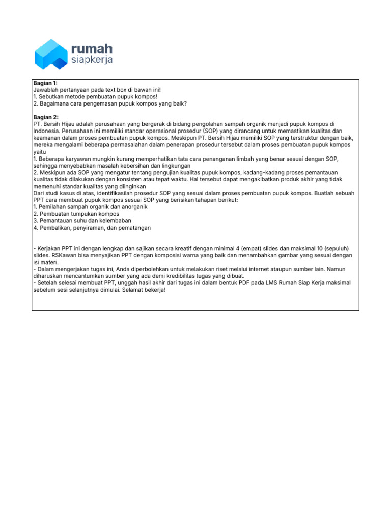 (Versi Januari 2025) TPM Sesi 4 - Rumah Siap Kerja - Membuat Pupuk Kompos Dari Pengelolaan ...