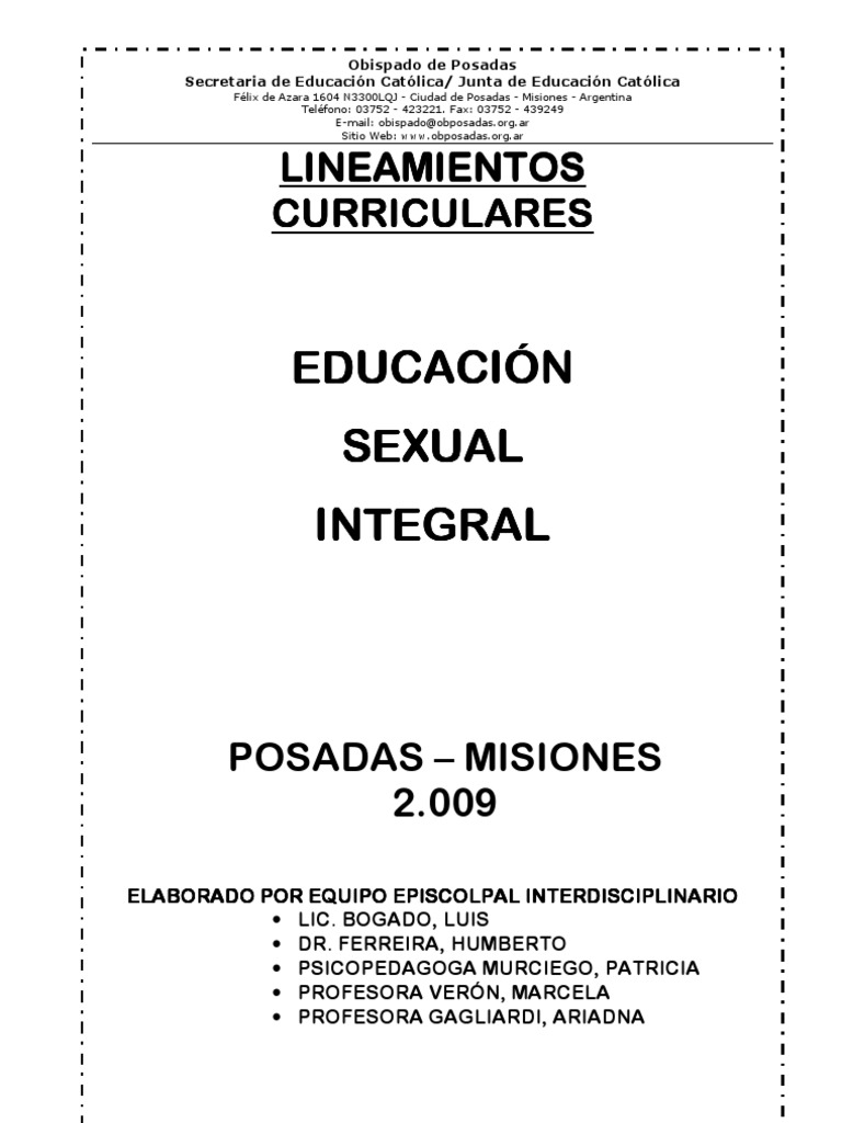 Contenidos Curriculares Para Educ Sex Int Descargar Gratis Pdf Educación Sexual Hombre