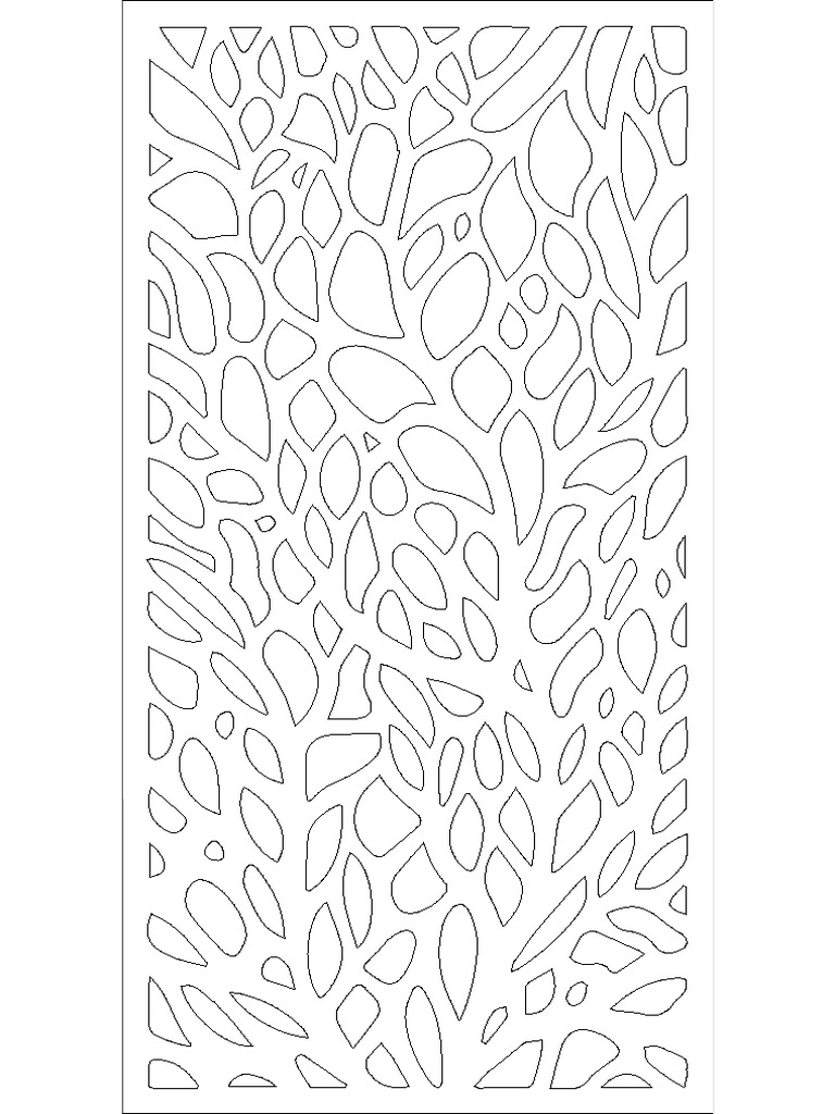 Geometric Fence Panel LaserCut DXF-Model | PDF