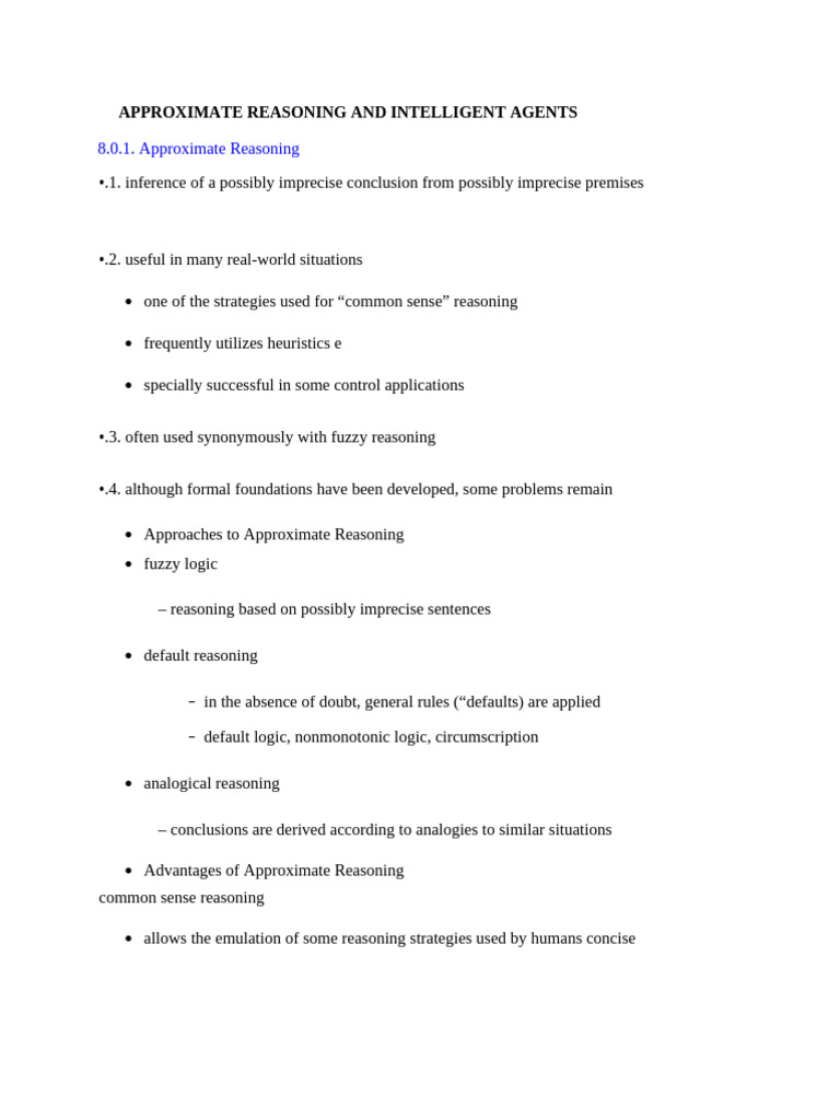 8-Approximate Reasoning and Intelligent Agents | PDF | Fuzzy Logic | Logic