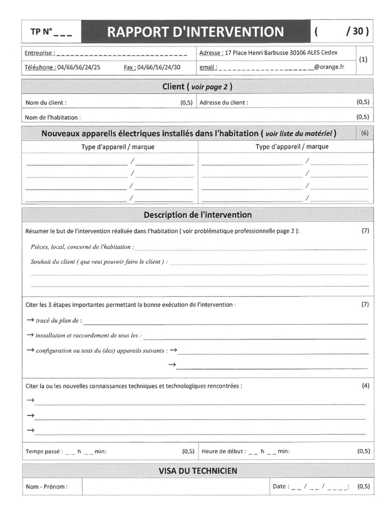 Rapport D'intervention JB | PDF
