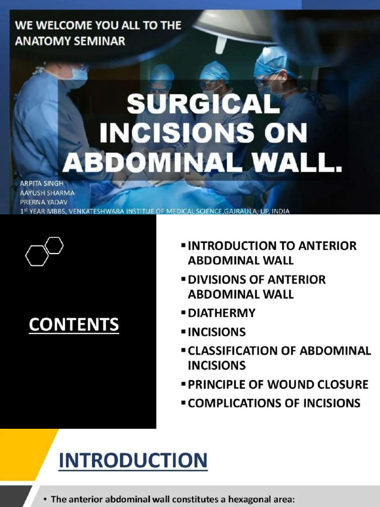 Surgical Incisions in Abd Wall | PDF