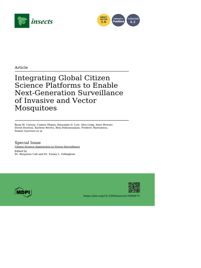 Integrating Global Citizen Science Platforms to Enable Next-Generation ...