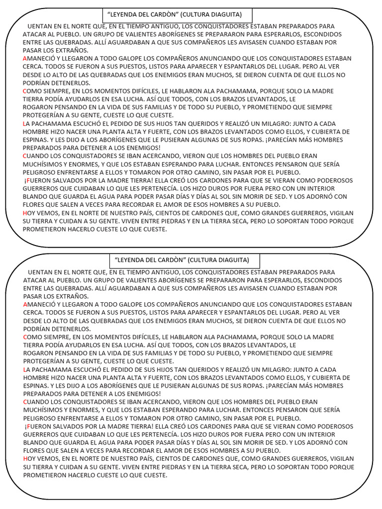 leyenda del cardon | PDF