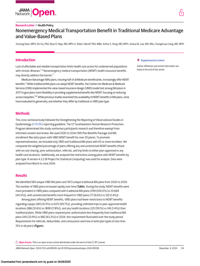 Shen 2024 LD 240241 1732143052.42351 | PDF | Health Maintenance ...